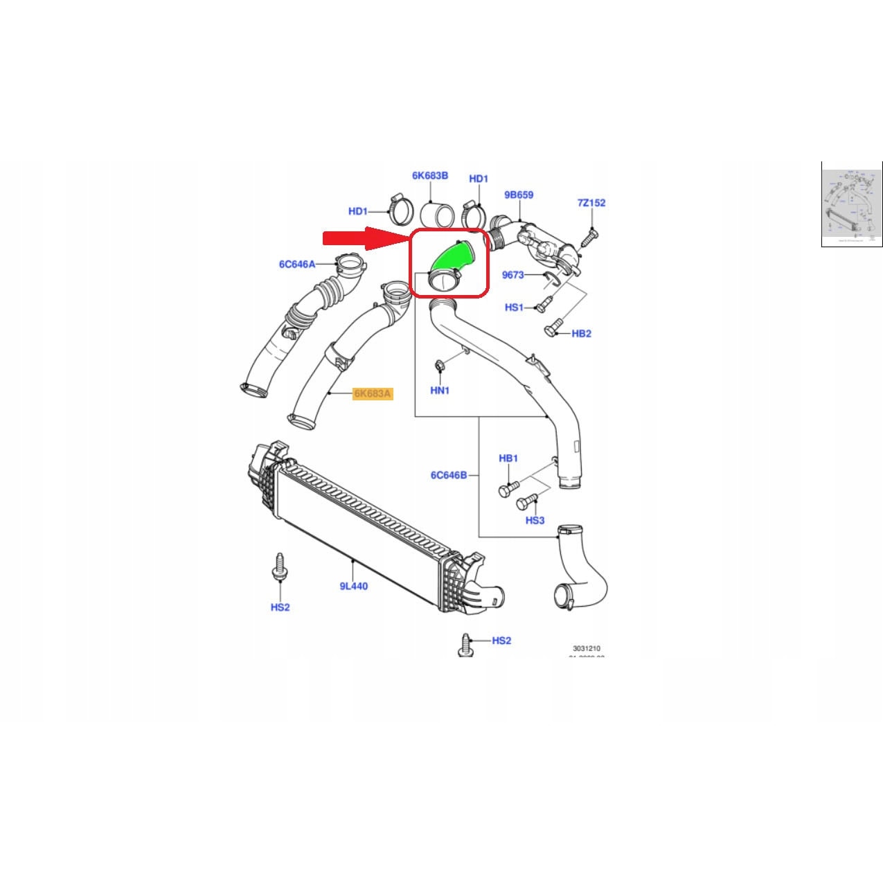 Furtun aer intercooler, Turborury, VOLVO C30 S40 V50 1.6 D 31273520 ...