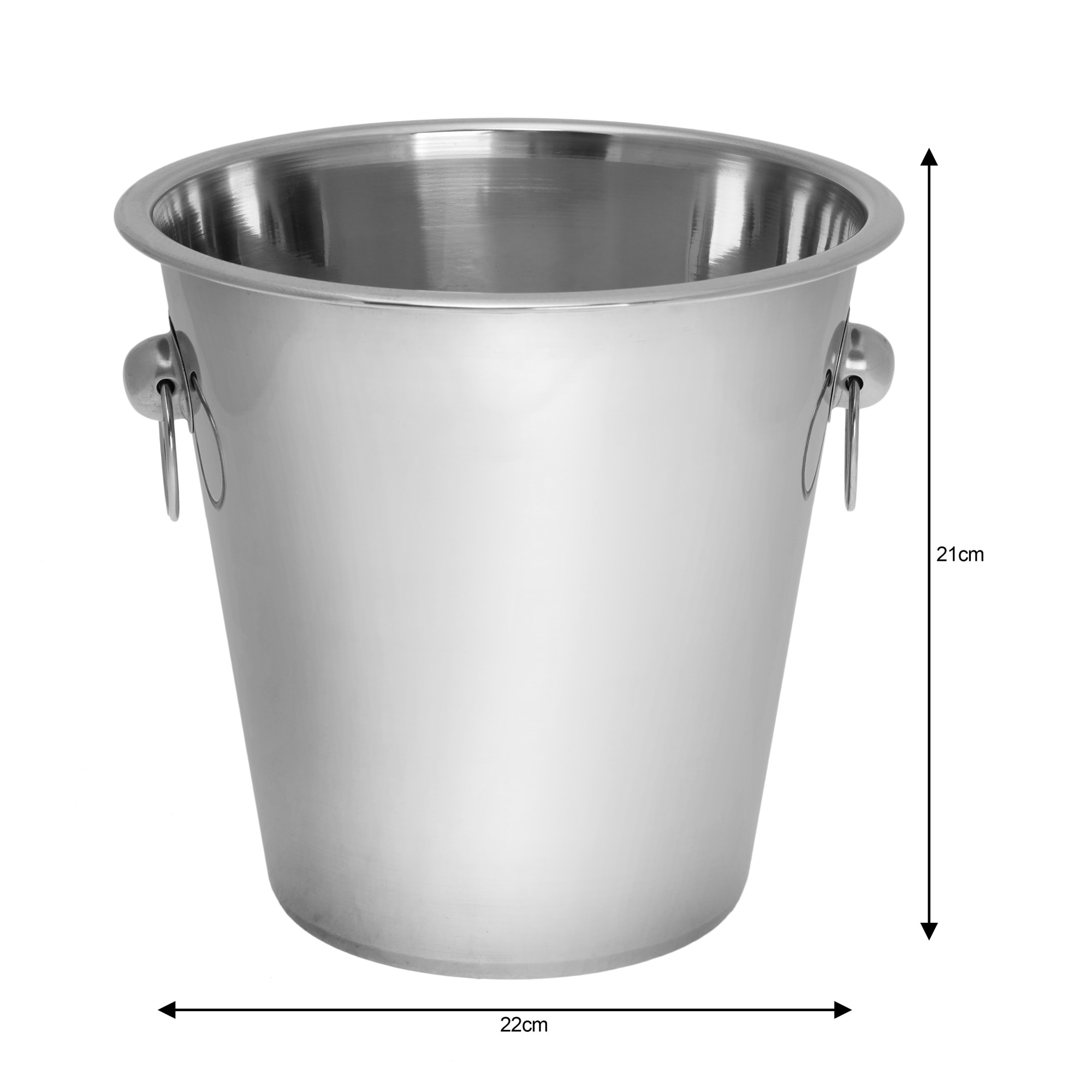 Frapiera din inox pentru sampanie Kinghoff, Kh-1242, 22x21 cm, Argintiu ...