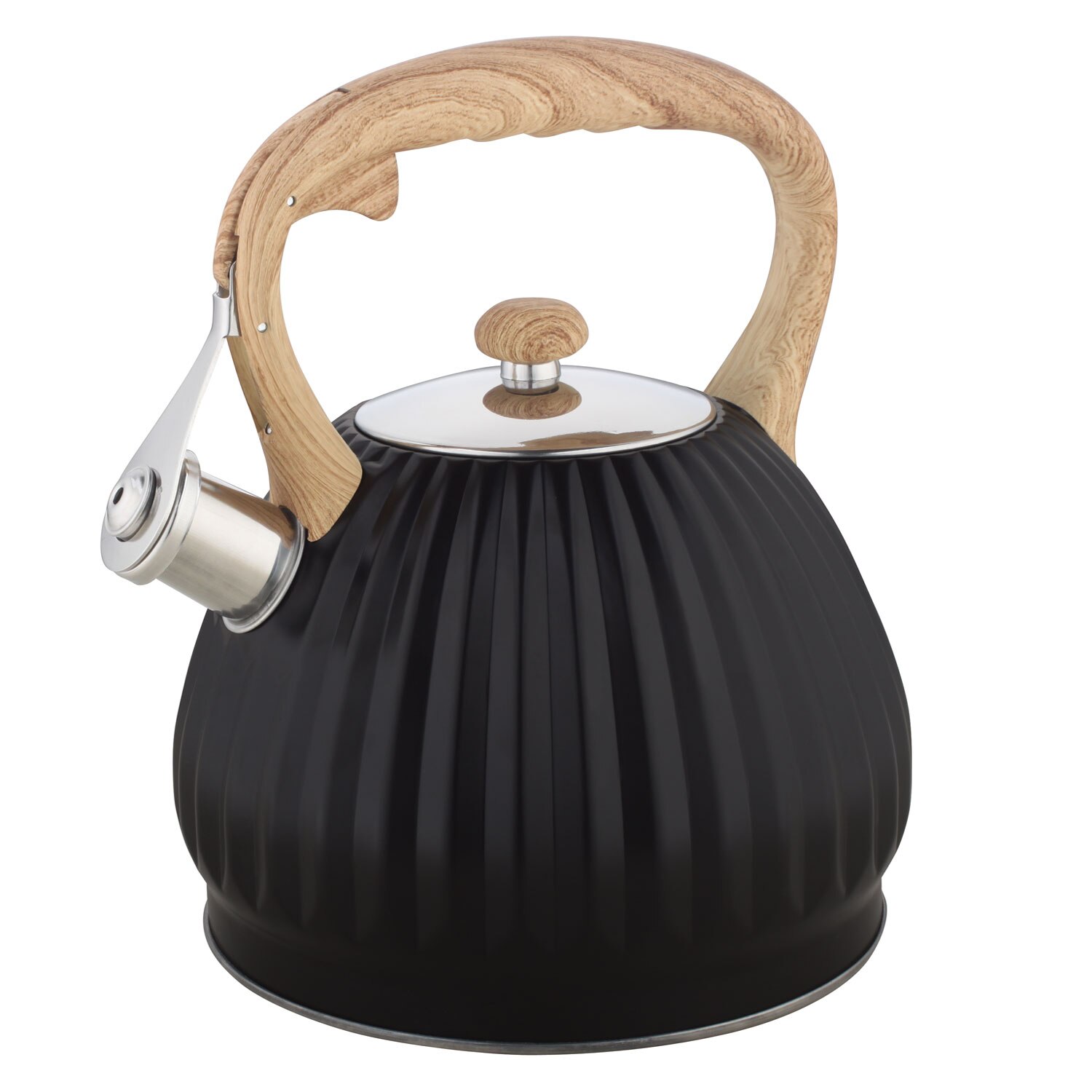 Ceainic din inox cu fluier Kinghoff, Kh-1323, 2.7L, Negru - eMAG.ro