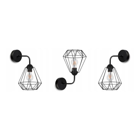 Aplica de perete in stil industrial, Light Home, Metal, 230 V, LED, Negru - eMAG.ro