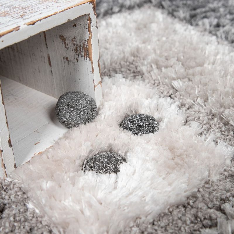 Covor Bontos Hochflor cu model in forma de romb gri, dimensiuni 160x230 ...