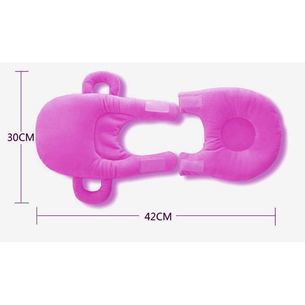 Perna pentru alaptare bebe, cu suport de cap, antirasucire, mov - eMAG.ro