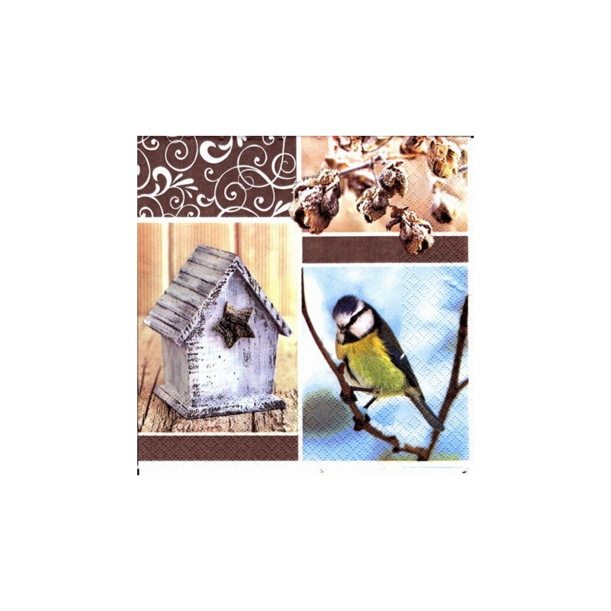 Set 10 buc Servetele de Masa Pachet Colaj de Primavara Pitigoi si ...