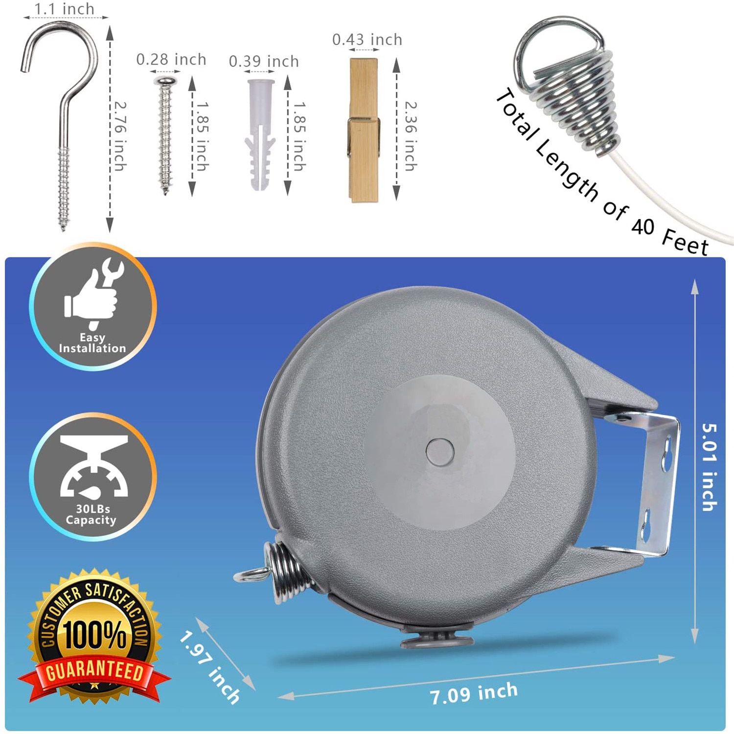 Sfoara retractabila pentru uscat rufe, MorFansi, Linie de spalat rufe ...