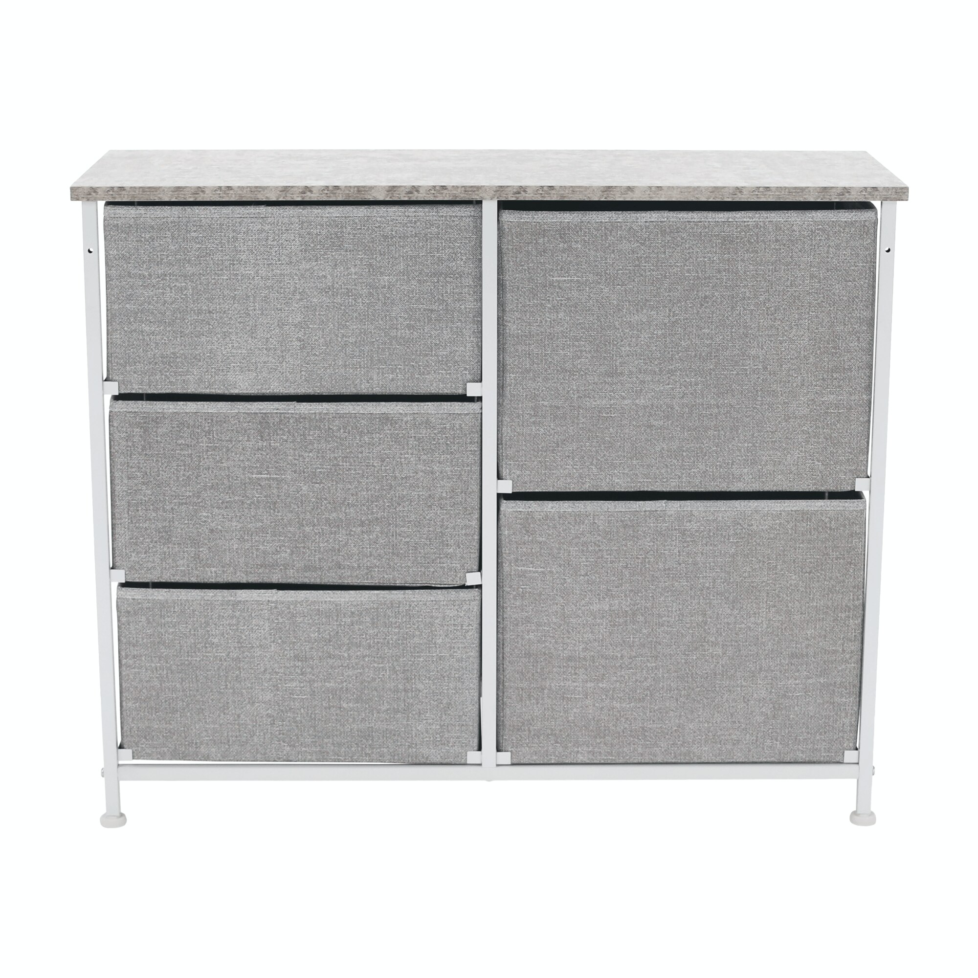 Comoda DacEnergy©, constructie metalica, 5 sertare de panza, 85 x 70 x ...