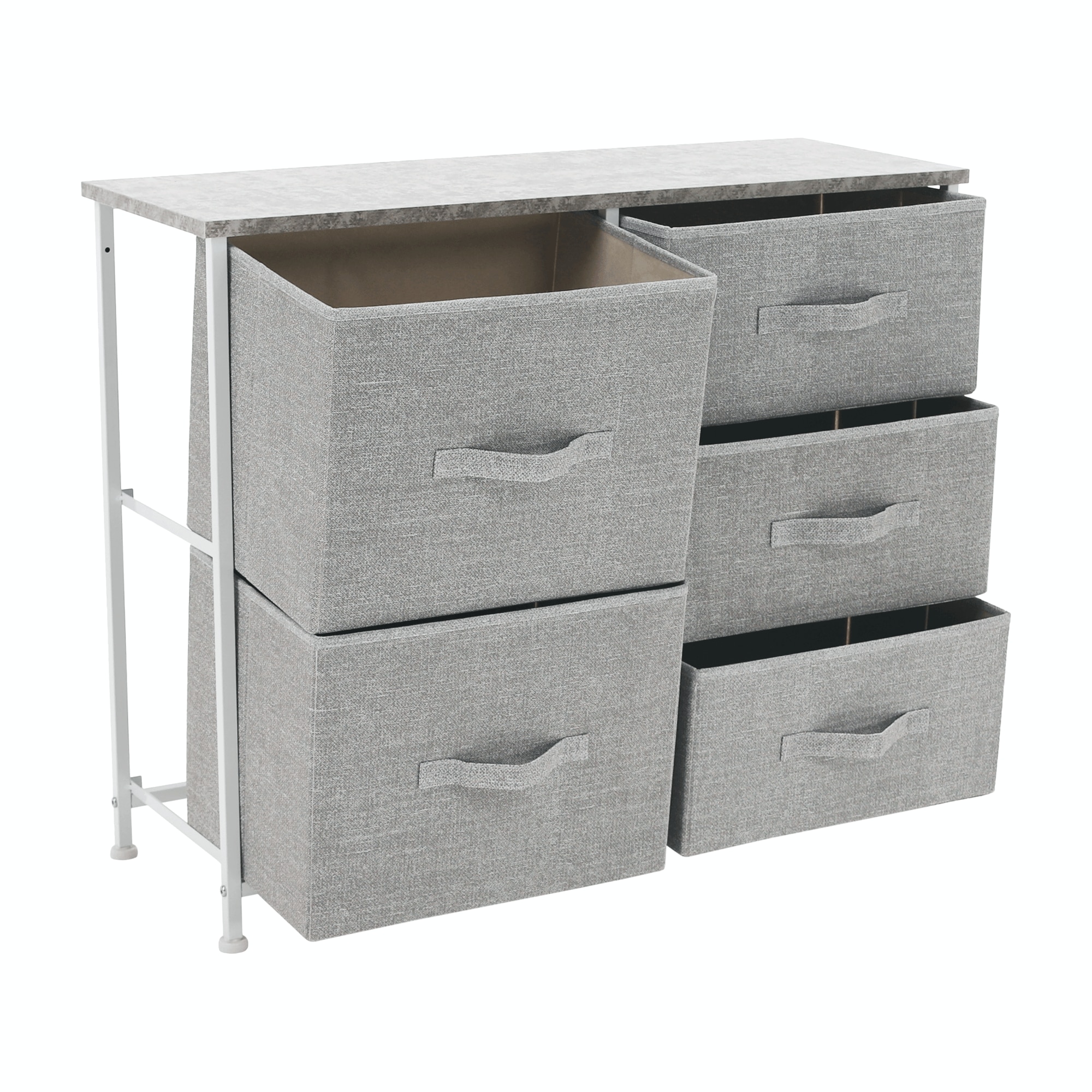 Comoda DacEnergy©, constructie metalica, 5 sertare de panza, 85 x 70 x ...