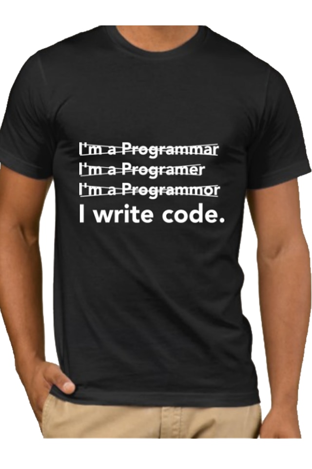 Egyedi férfi póló "I Write Code", fekete, XL - eMAG.hu