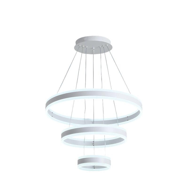Lustra LED circular design 1768 alb cu telecomanda, intensitate ...