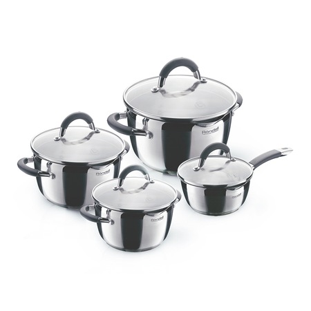 Set de cratite Rondell Flamme 8 buc RDS-040 Inox, 16-24cm,1.3L-5.75L ...