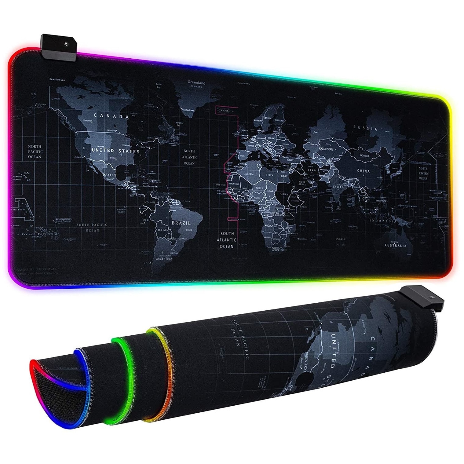 Tastatura LED RGB, 4 programe, 7 culori, 800 x 300 x 3 mm - eMAG.ro