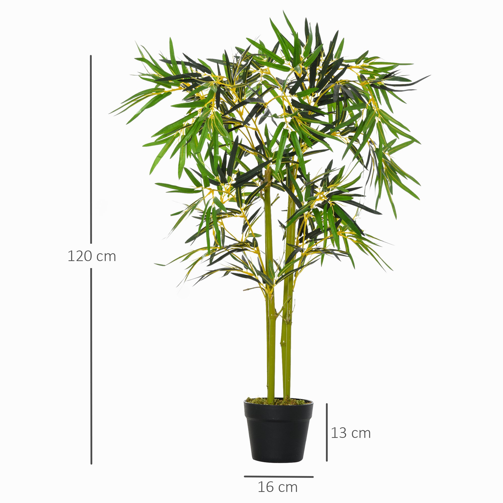Bambus artificial in ghiveci, Outsunny, Polietilena, Interior/Exterior ...
