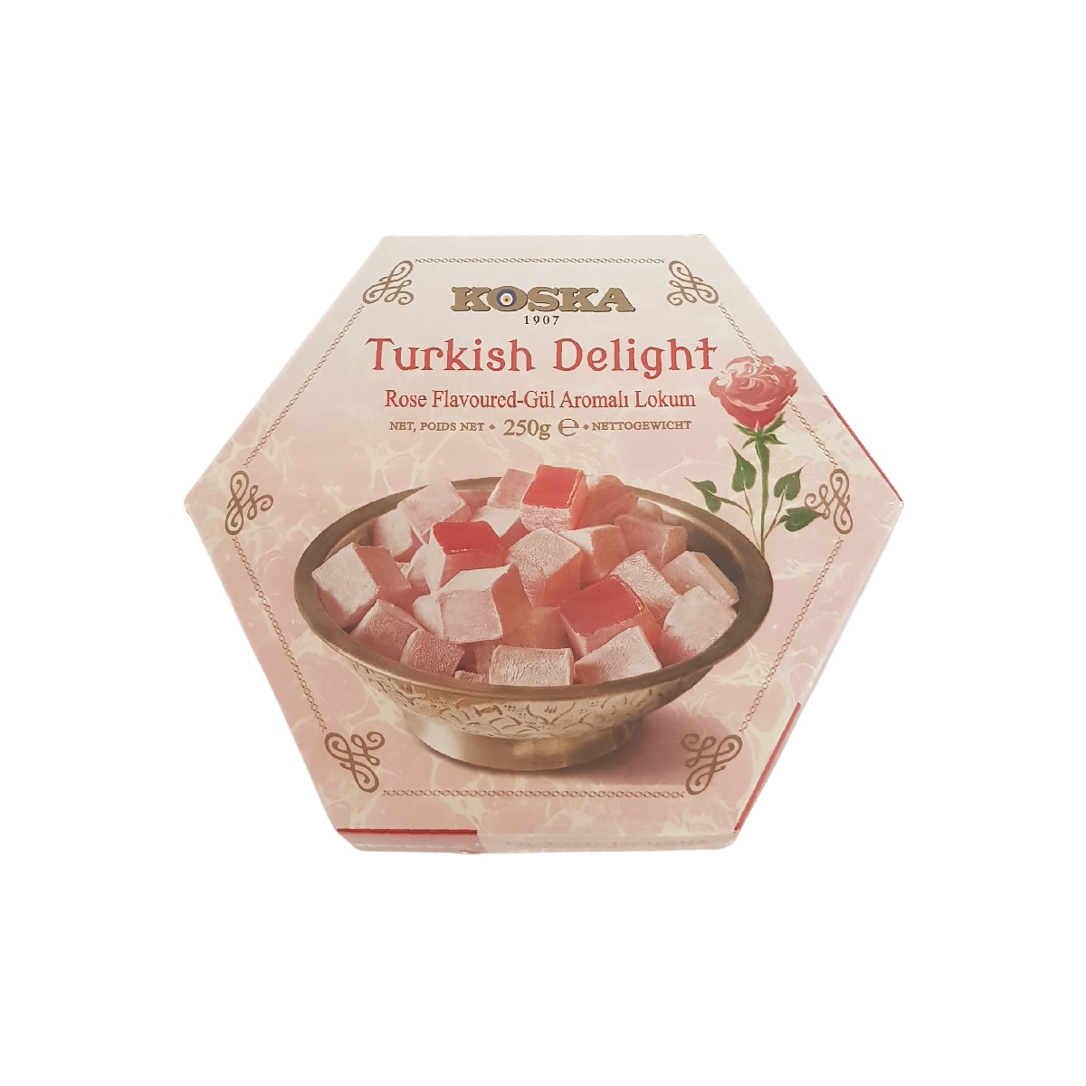 Rahat Turcesc Koska, cu aroma de trandafir, Vegan, Made in Turkey, Gul ...