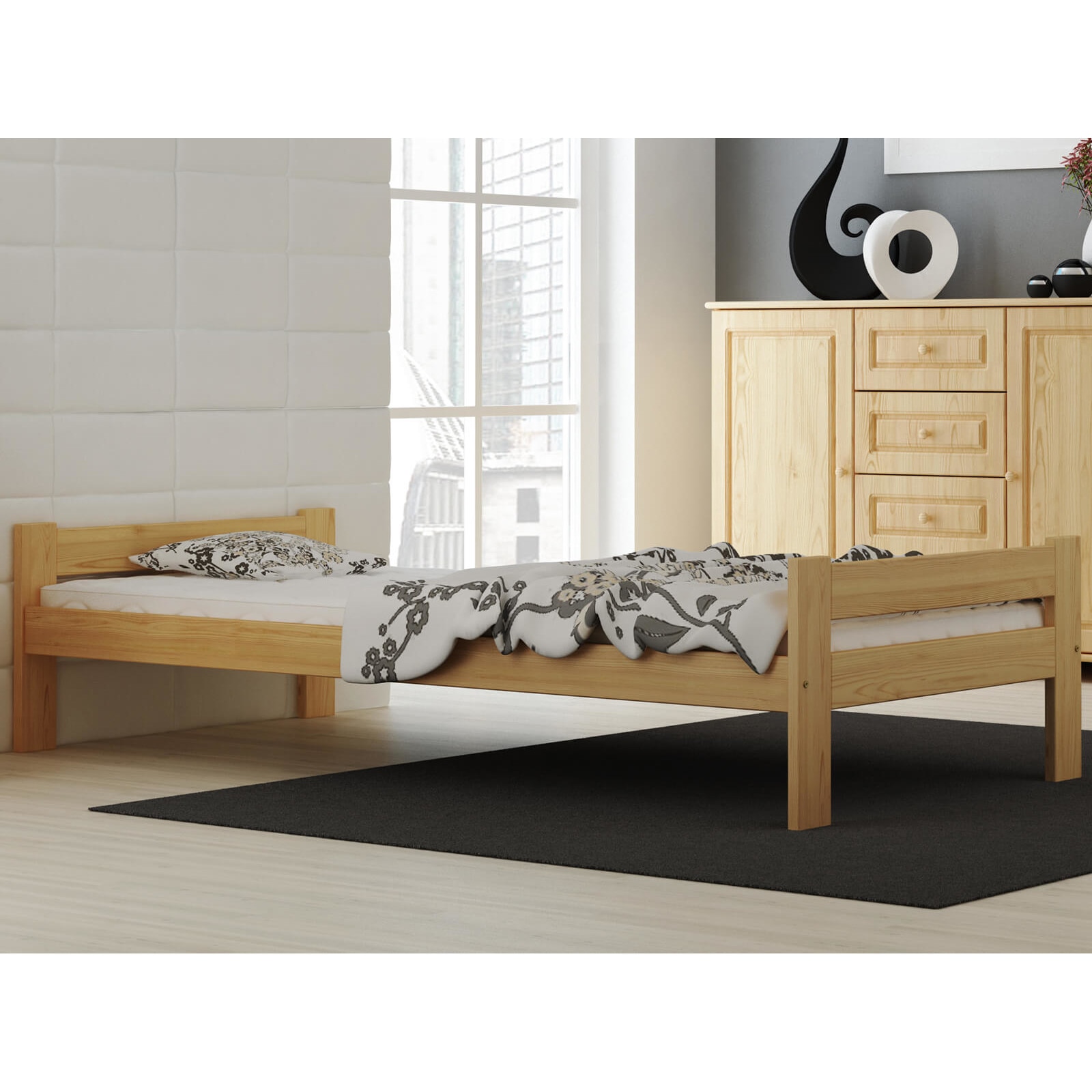 Pat din lemn Prima 90x200 EKO PIN - eMAG.ro