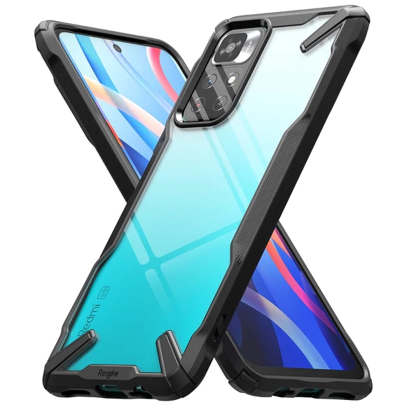 Калъф за телефон за Xiaomi Poco M4 Pro 5G, Fusion X, Ringke, черен ...