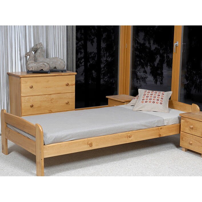 Pat din lemn Ania 90x200 arin - eMAG.ro