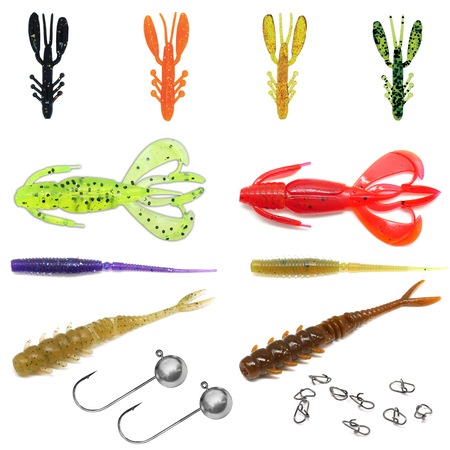 Set pentru pescuitul la biban, clean, pastrav, salau Mix4 format din ...