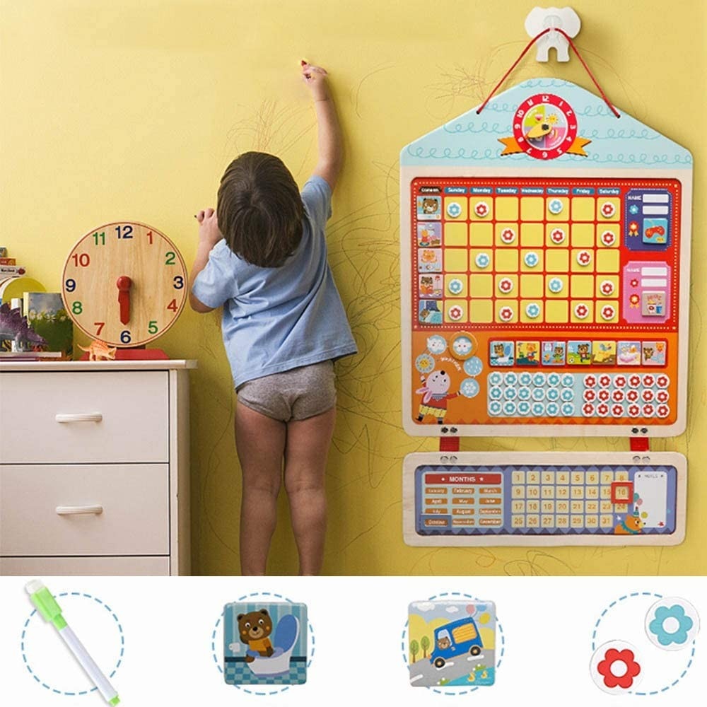 Calendar cu activitati si recompense, din lemn - eMAG.ro