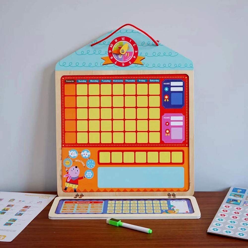 Calendar cu activitati si recompense, din lemn - eMAG.ro