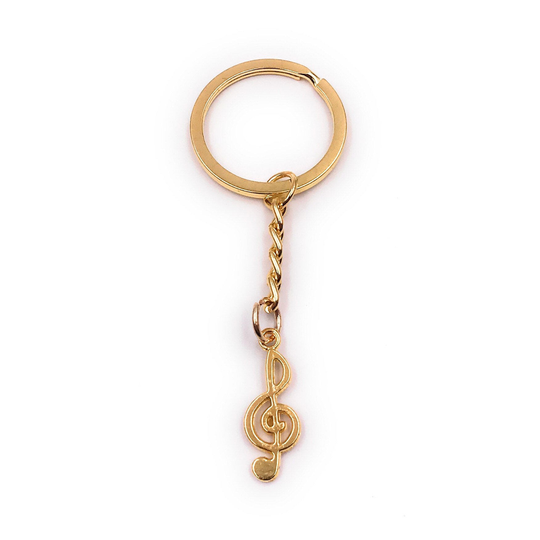 Breloc pentru chei Onwomania, Pandantiv cheia sol, Metal, Auriu - eMAG.ro