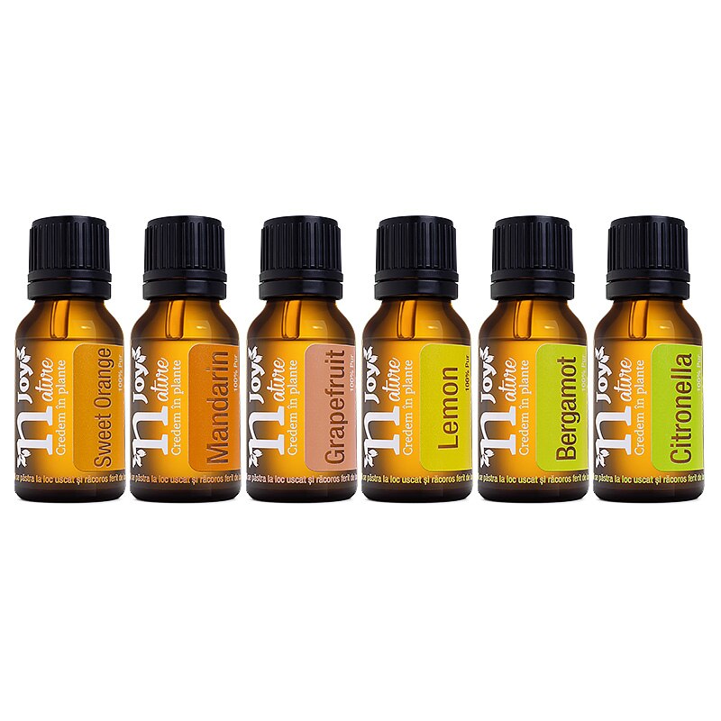 Set 6 Uleiuri Esentiale, Kit Citrus 6, nJoy Nature, 6 x 15 ml - eMAG.ro