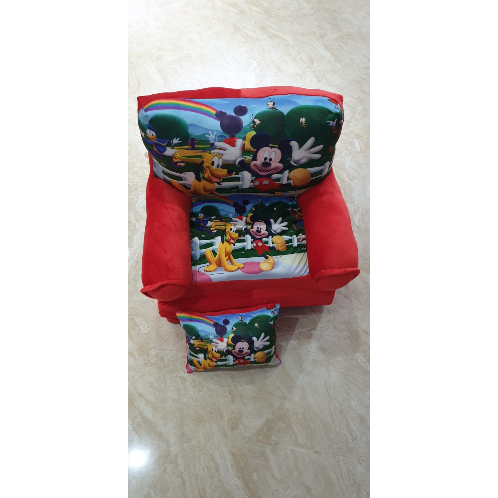 Fotoliu si perna Clubul lui Mickey Mouse, cu 3 placi, Extensibil la 115 ...