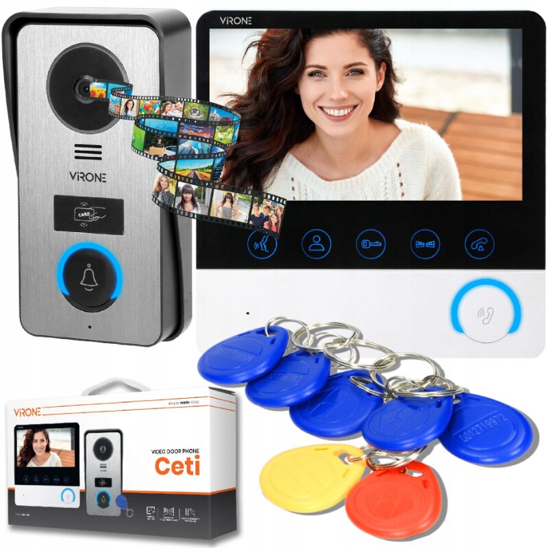 Videointerfon VDP-60, LCD 7E, Argintiu - eMAG.ro