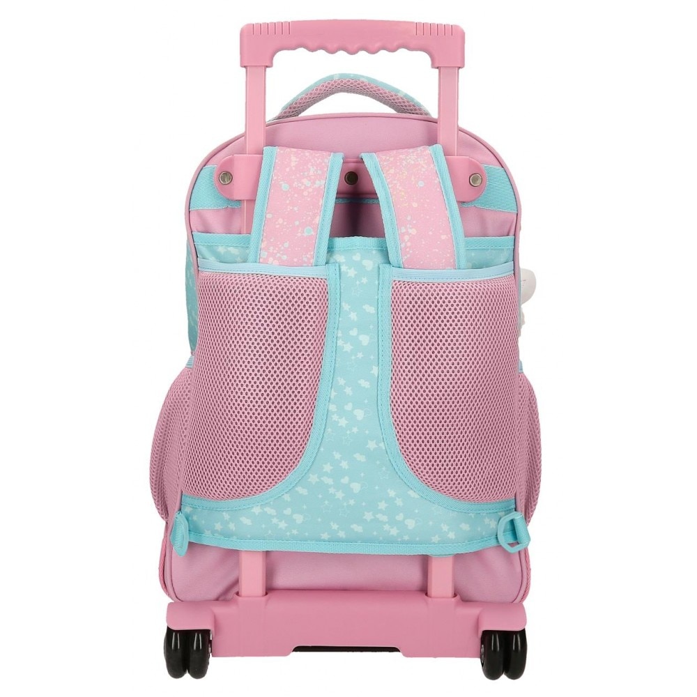 Ghiozdan troler fete, 2 roti, 2 compartimente, Enso Magic Unicorn ...