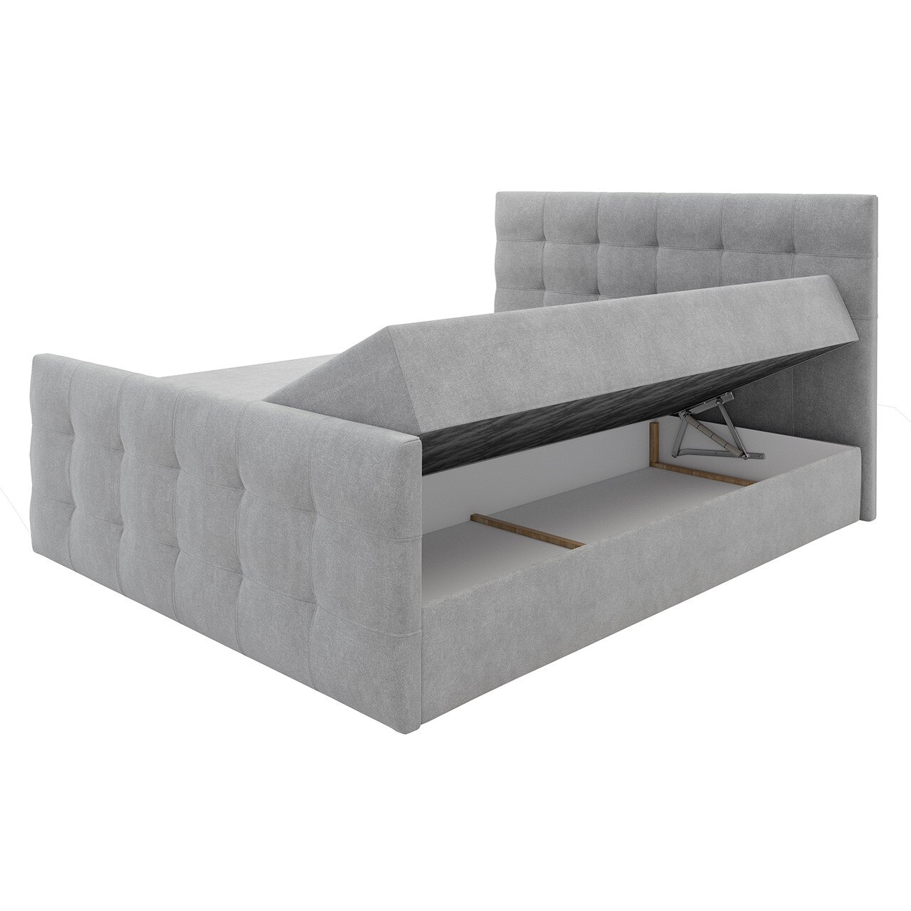 Pat matrimonial Akvore, Mirjan24, alb, 160x200 cm - eMAG.ro