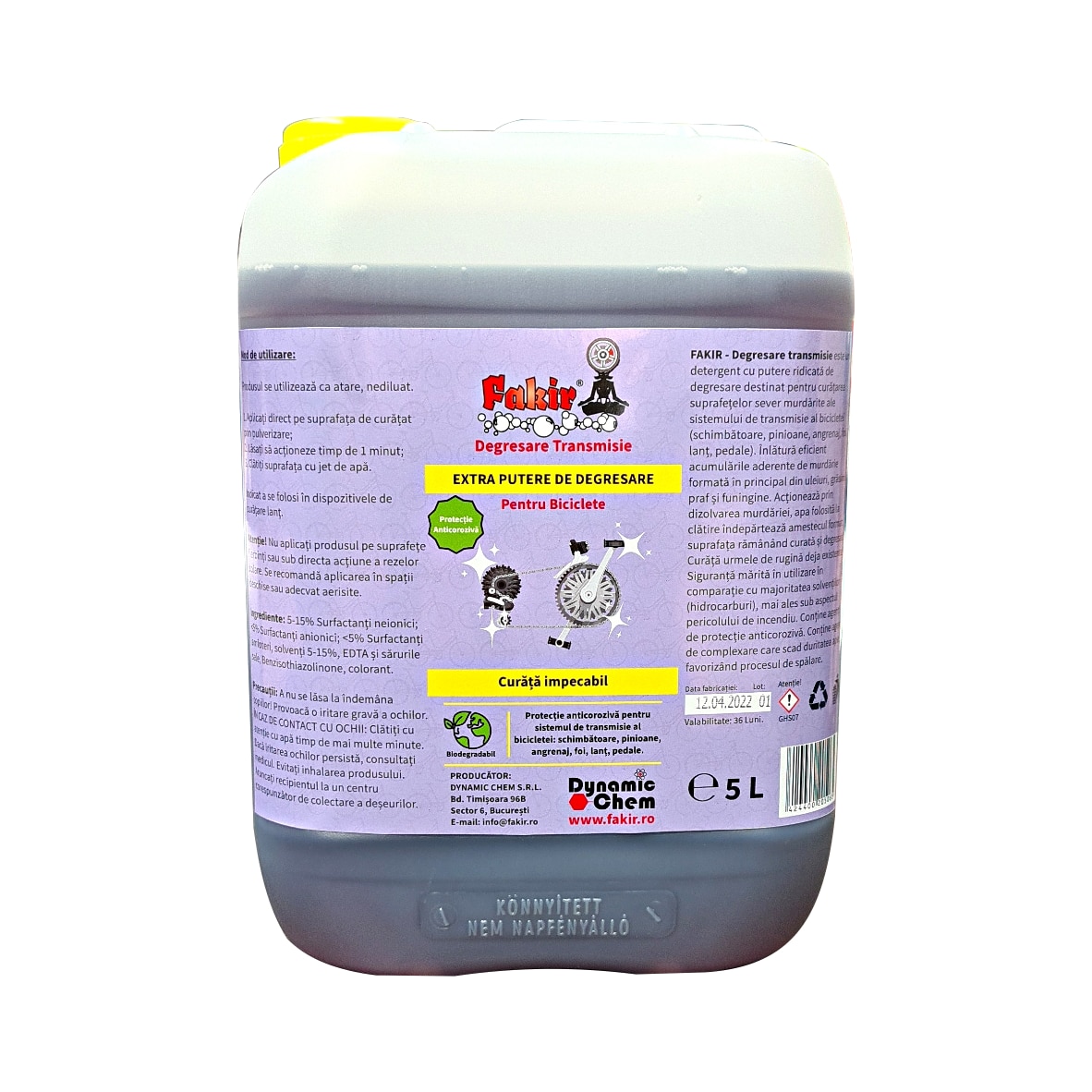 Solutie degresare transmisie pentru biciclete, FAKIR, canistra 5 litri - eMAG.ro