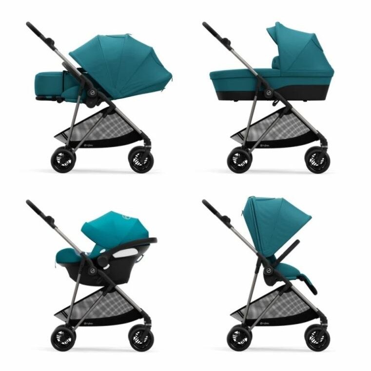 Cybex - Carucior nou-nascut reversibil Melio River Blue 6 kg - eMAG.ro