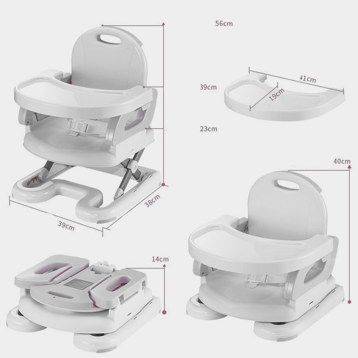 Scaun inaltator de masa, pentru bebe, copii, booster, pliabil si ...