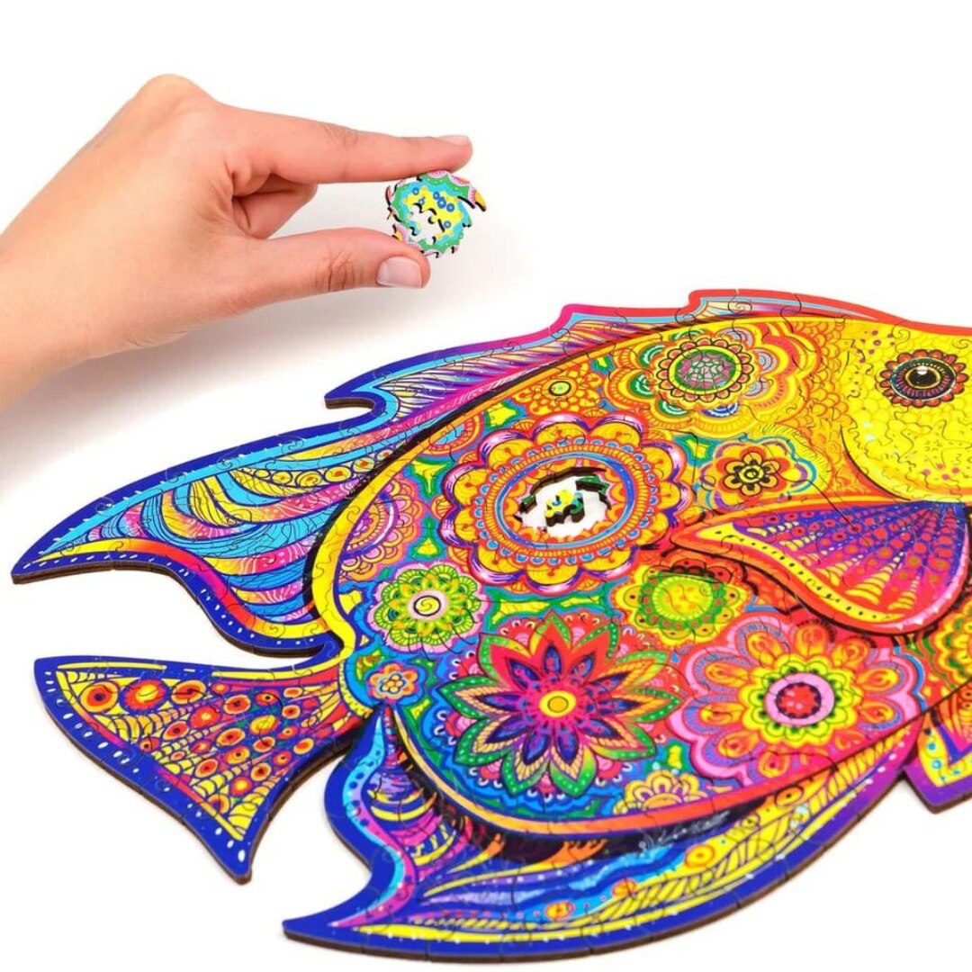 Puzzle Jigsaw din Lemn, 3D, 120 Piese, Dimensiune A4, Multicolor ...