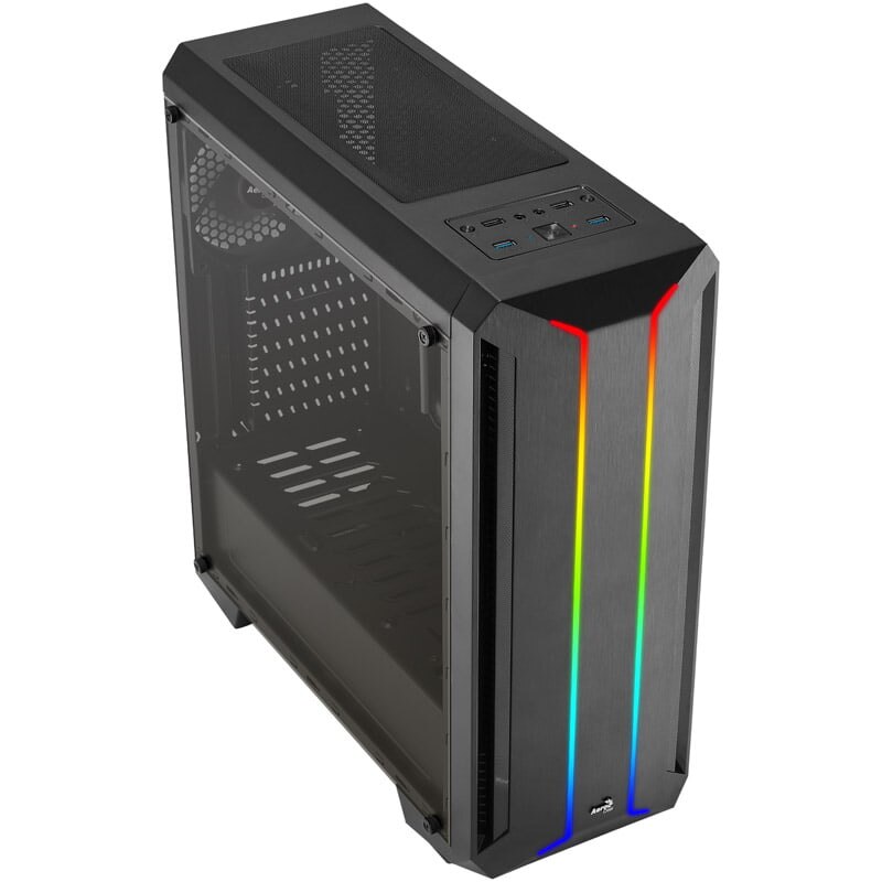 Carcasa PC, Aerocool, ATX, Negru - eMAG.ro