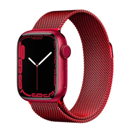 Milanese Loop MTP fémszíj, Apple Watch 7-tel kompatibilis, Alfa Red, 45 ...