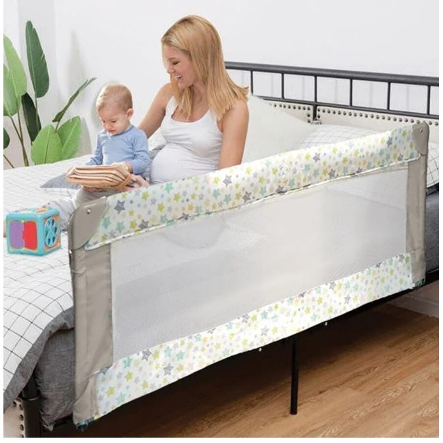 Bariera de protectie pentru pat, pliabila, 120x43.5 cm - eMAG.ro