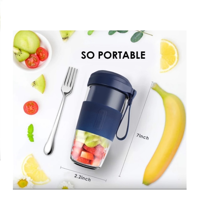 Mixer portabil, 450ml, 35W, USB, Roz - eMAG.ro