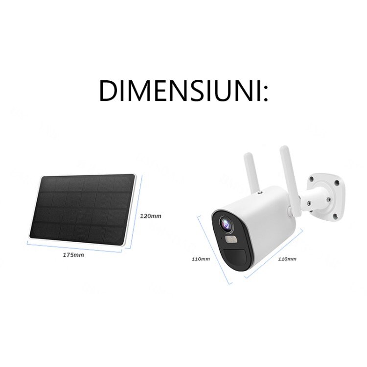 Camera de supraveghere cu acumulator Axionet, incarcare solara, WIFI, 2 ...
