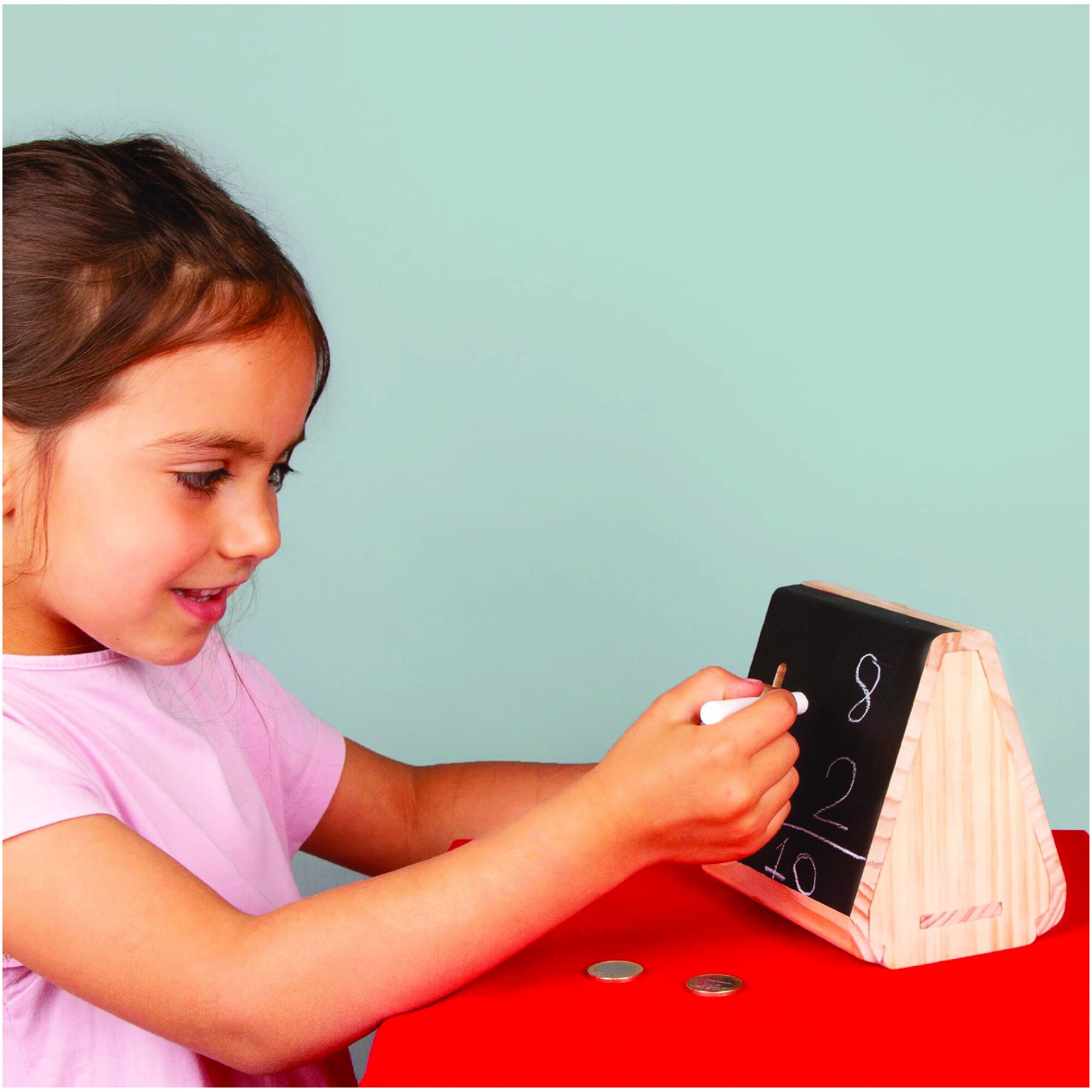 Kit creativ, educativ, de constructie pentru copii, 18 piese, Pusculita ...