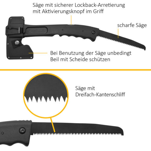 Kit supravietuire Camillus Camtrax Hatchet Axe Saw Tomahawk Camping 3 ...