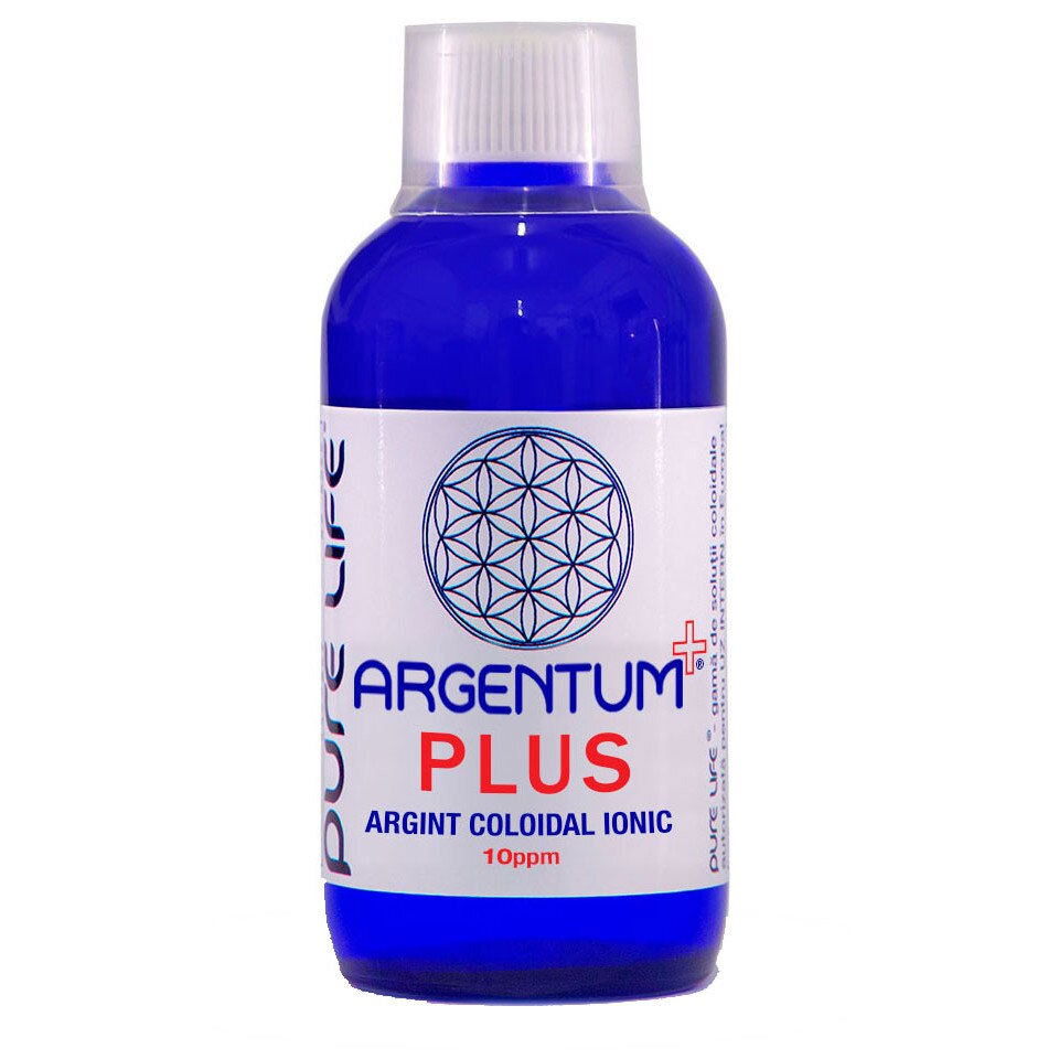 Argint coloidal Plus 10 PPM - ARGENTUM+ 480 ml, Pure Life - eMAG.ro