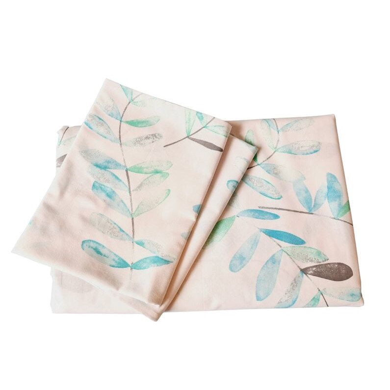 Set Bumbac Ranforce 2 persoane, 3 piese, Alb/Bleu - eMAG.ro