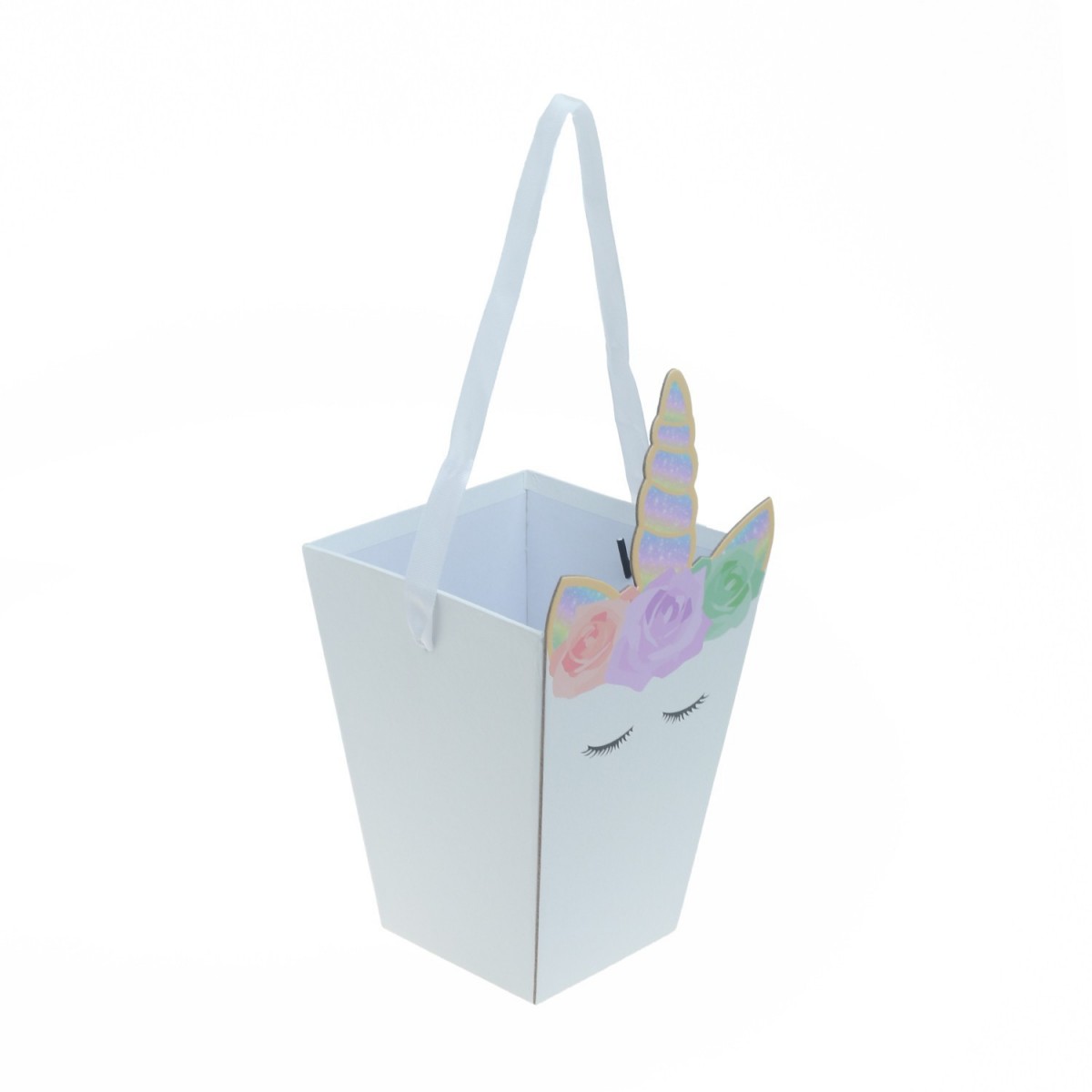 Cutie flori din carton PAMI, FS1021-270, 15x15x30 cm, Alb - eMAG.ro