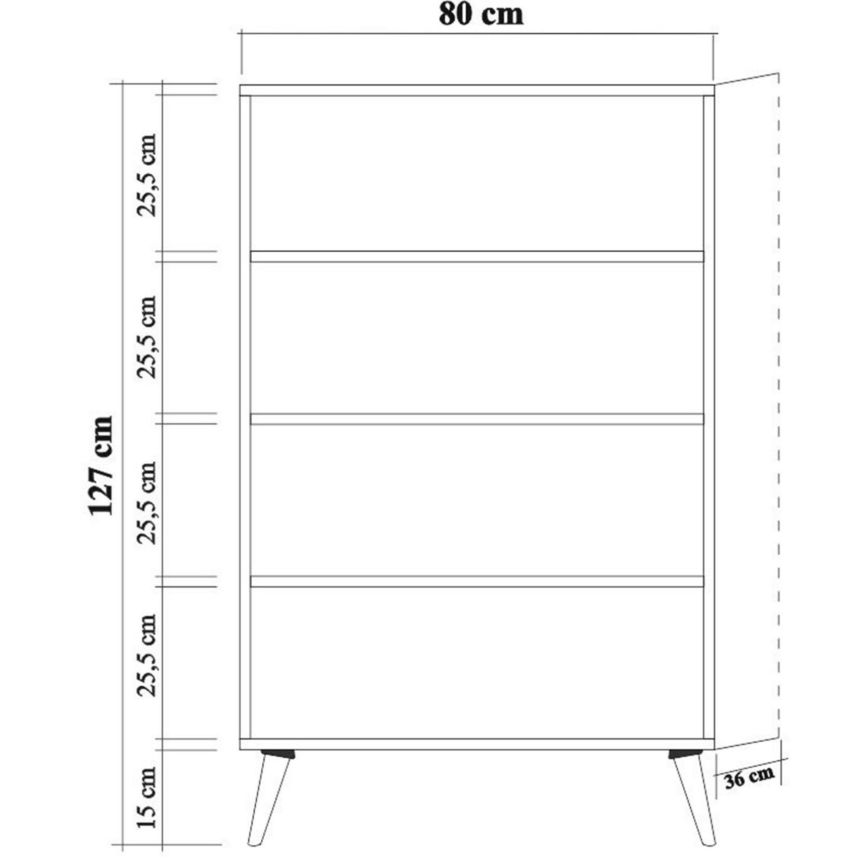Comoda Kalune Design Patchwork, PAL, 80x36x127cm, Sonoma Stejar - eMAG.ro