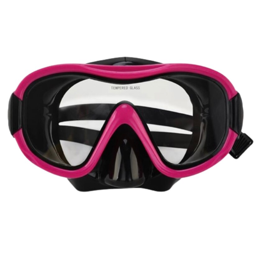 Masca pentru inot, reglabila, roz/negru, pentru copii cu varsta de 12 ...