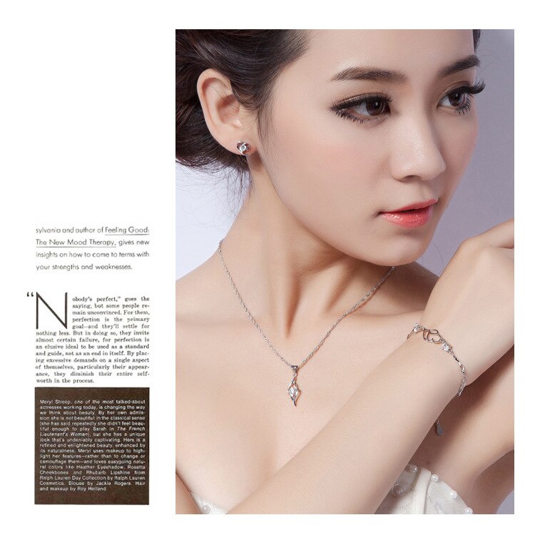 Дамска гривна, Lovers Heart, сребро S925, с цирконий, сребриста - eMAG.bg