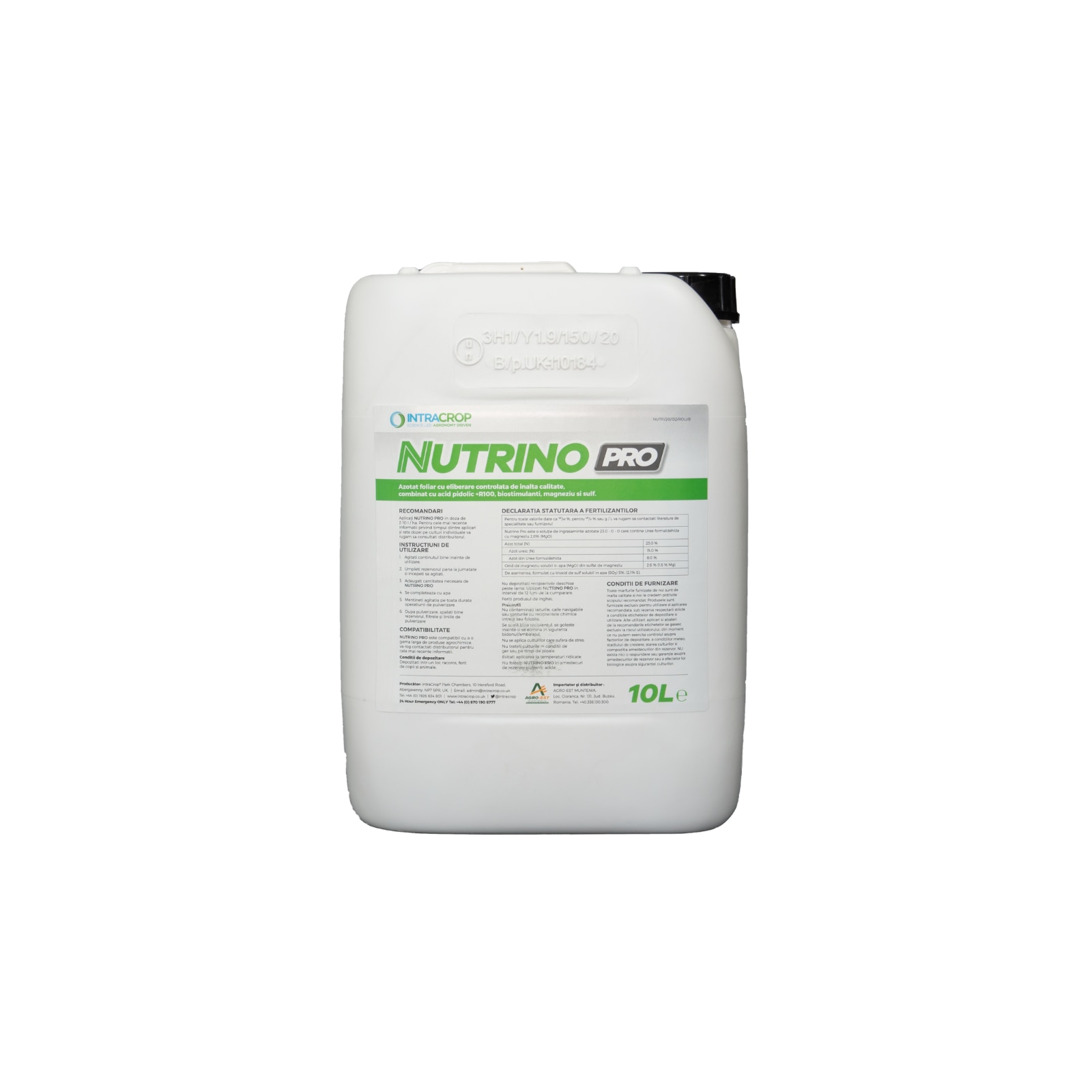 Fertilizant azot cu eliberare lenta si biostimulator Nutrino Pro, 10 L - eMAG.ro