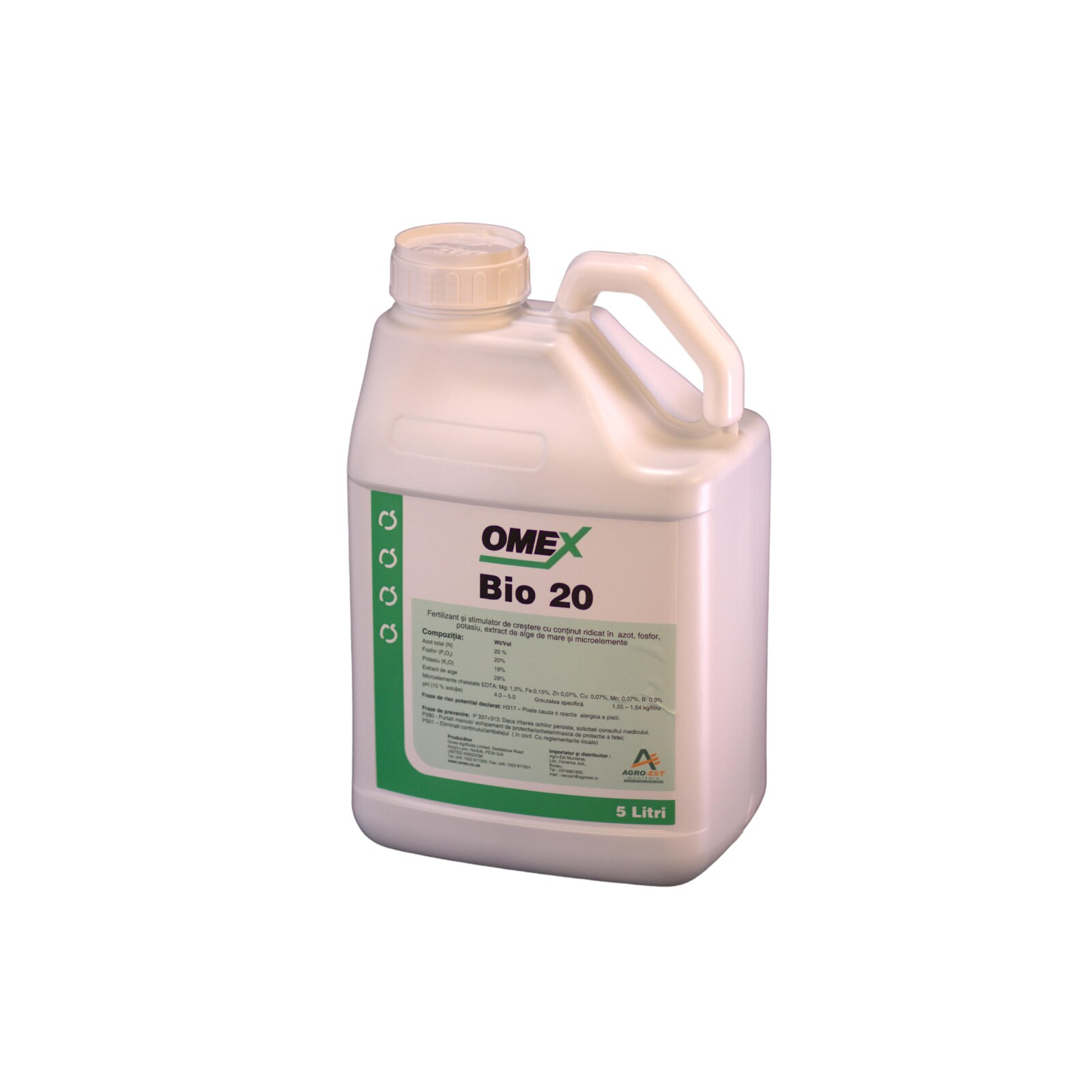 Biostimulátor alga kivonattal és NPK Omex Bio 20, 5L - eMAG.hu