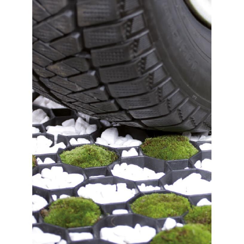 Grilaj plastic pentru parcari auto, negru, 49.2x49.2x3.9 cm ...