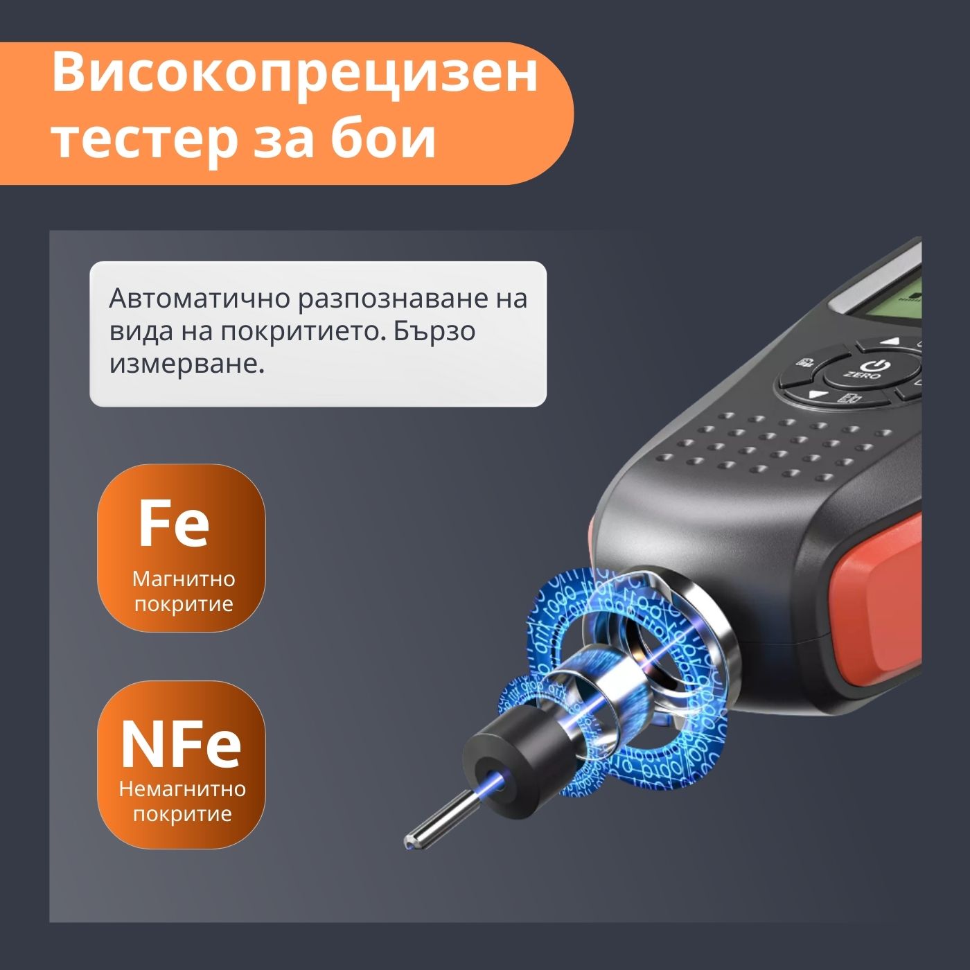 Aparat masurare grosime strat vopsea, tester vopsea auto, VDIAGTOOL ...