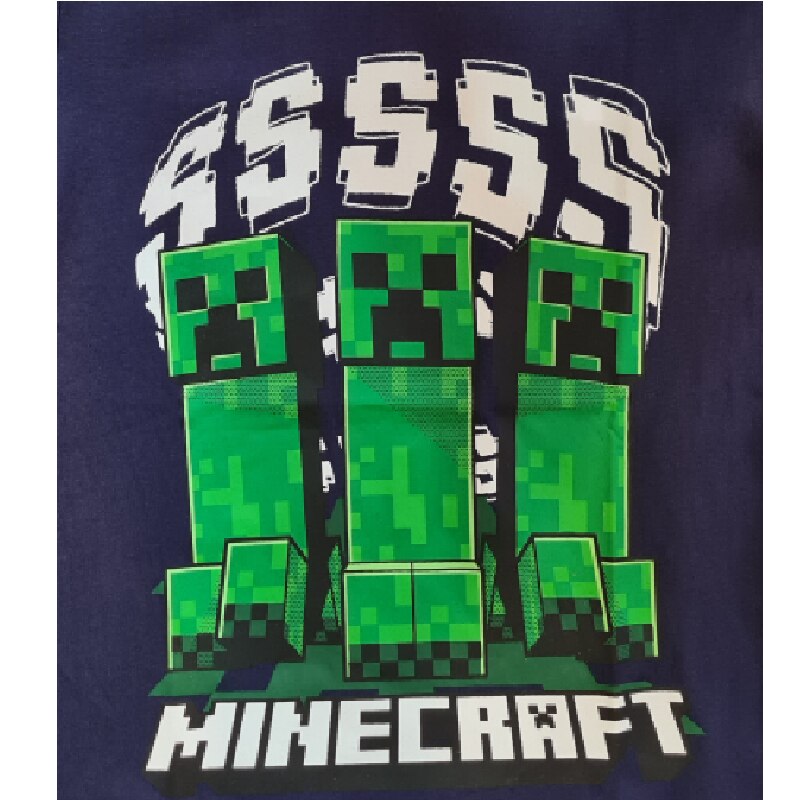 Детска тениска Minecraft, тъмносиня - eMAG.bg